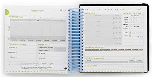FITBOOK MAMA2B Pregnancy Pre-natal Nutrition & Fitness Planner Diary J ...